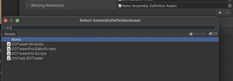 【Unity】DoTweenにAssembly Definitionファイルがないので手動で設定しようと思ったら実は用意してくれてた | くものす