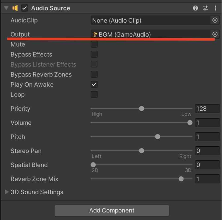 【Unity】AudioMixerを使ってスクリプトから音量を調整する | くものす