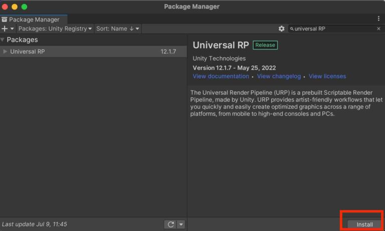 【Unity】プロジェクトを途中からURPにする | くものす