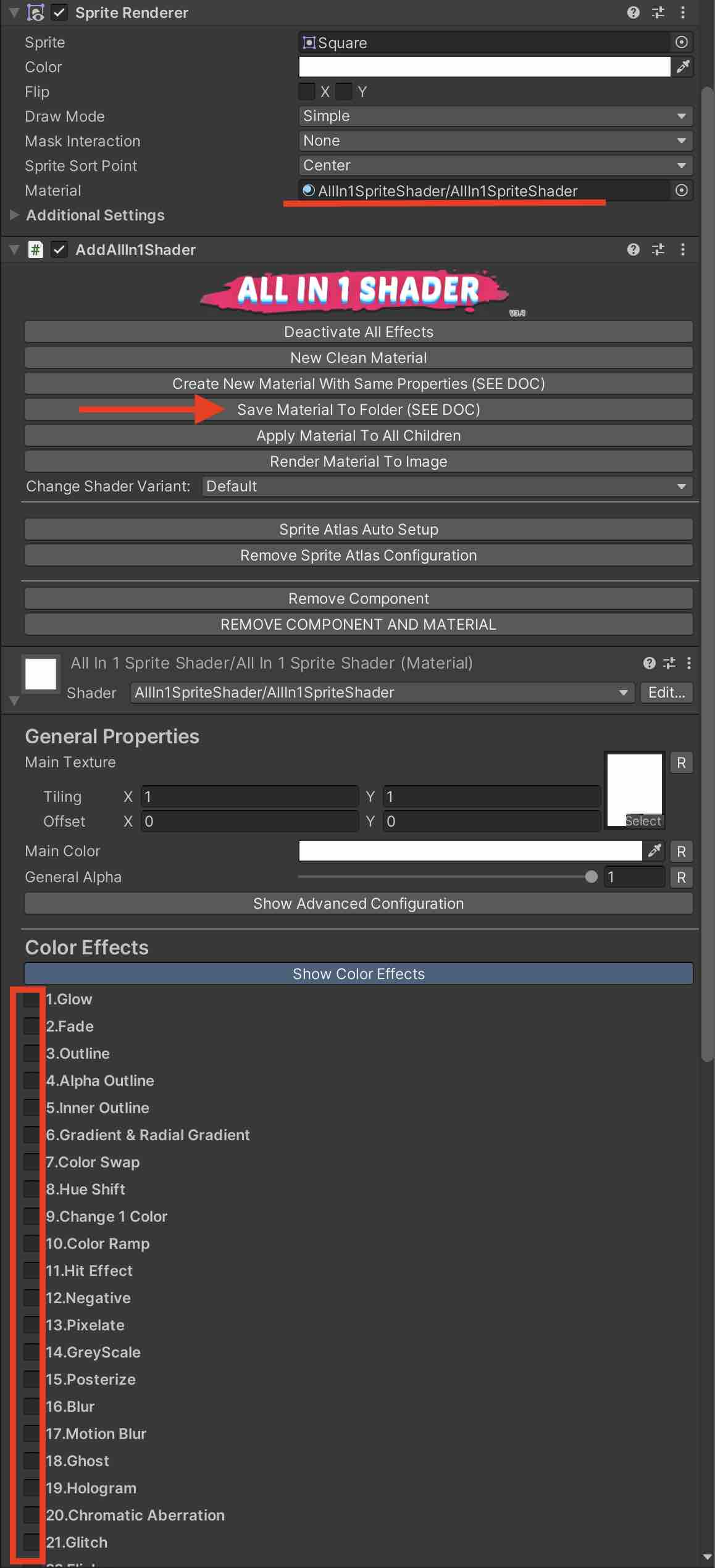 【Unity-asset】All In 1 Sprite Shader の紹介 | くものす