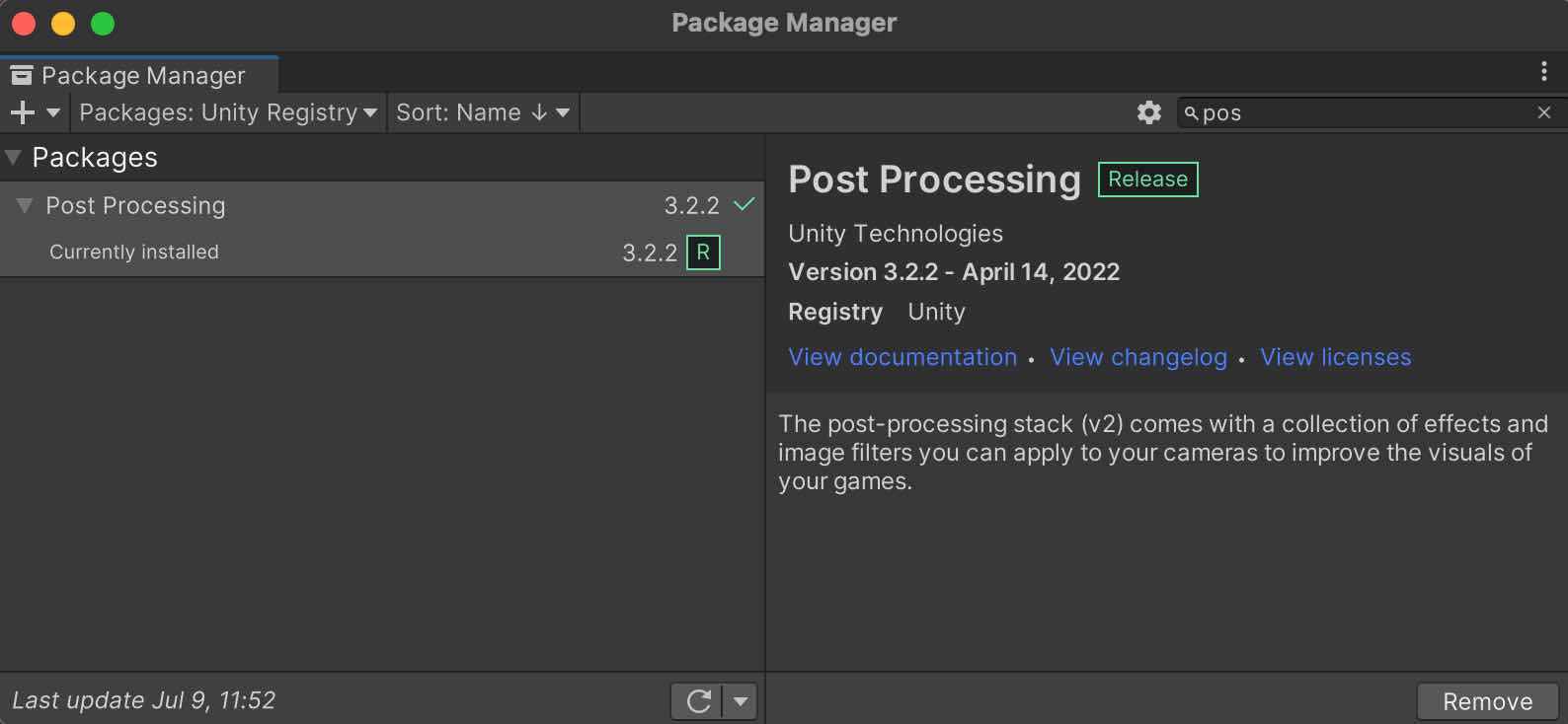 【Unity】URPで標準のポストエフェクトを使う | くものす