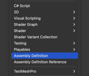 【Unity】Assembly Definition Filesをサクッと設定する | くものす