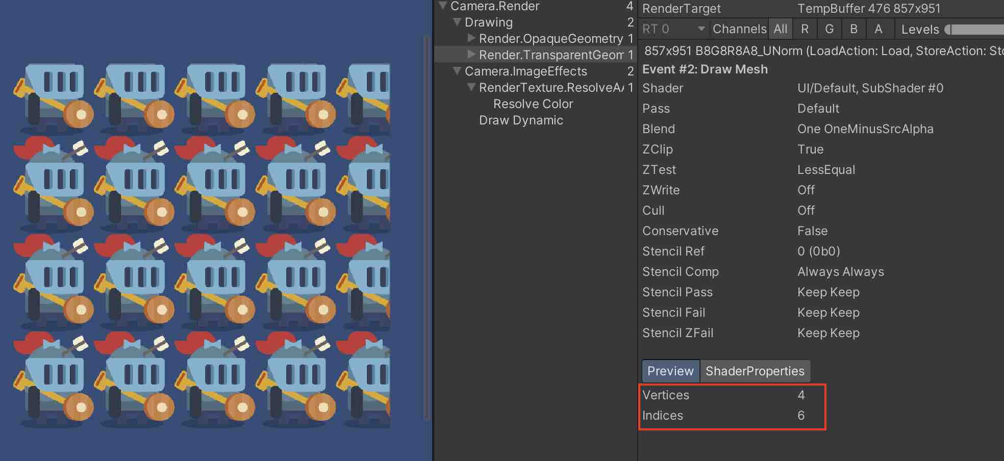 【Unity】画像をタイル表示する時は負荷に注意する | くものす